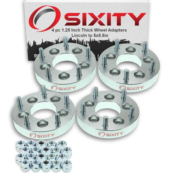 Sixity Auto 4 pc 5x4.5" to 5x5" Wheel Spacers Adapters 1.5" compatible ...