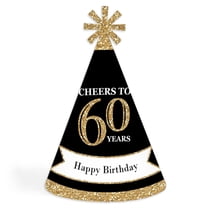 Big Dot of Happiness Adult 80th Birthday - Gold - Cone Birthday Party ...