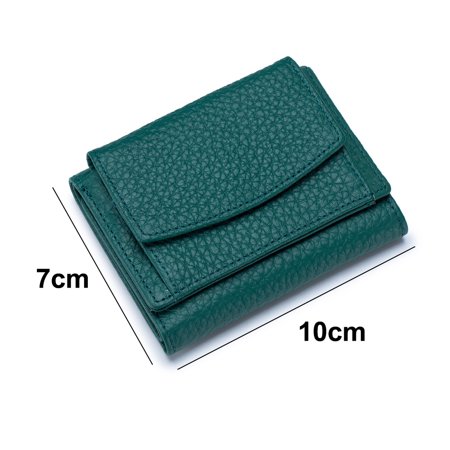 Women's Small Purse RFID Leather Compact card purse Women's front thin ...