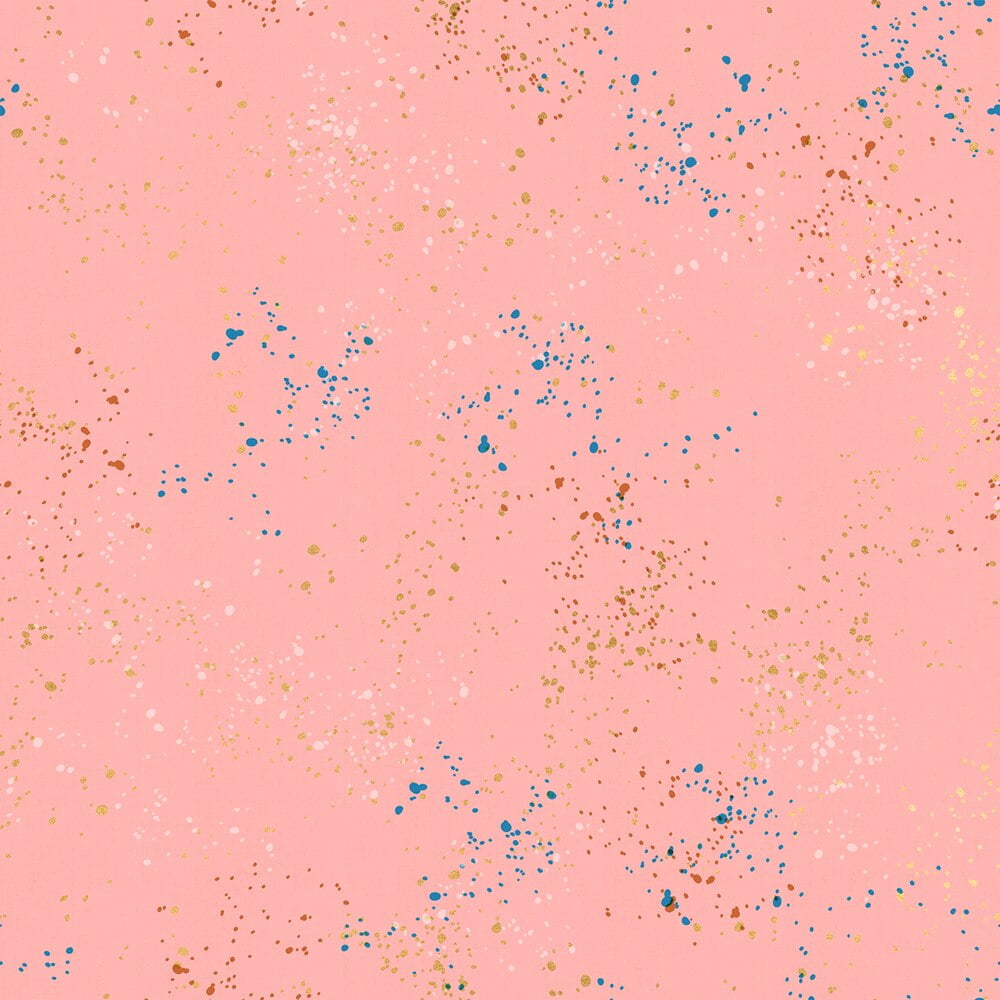Candy Pink Metallic Speckled fabric, Ruby Star Society quilting cotton ...