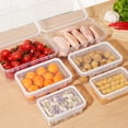 Veeogra Hinged Plastic Food Containers,1800Ml Meal Prep Boxes,Clear Bpa ...