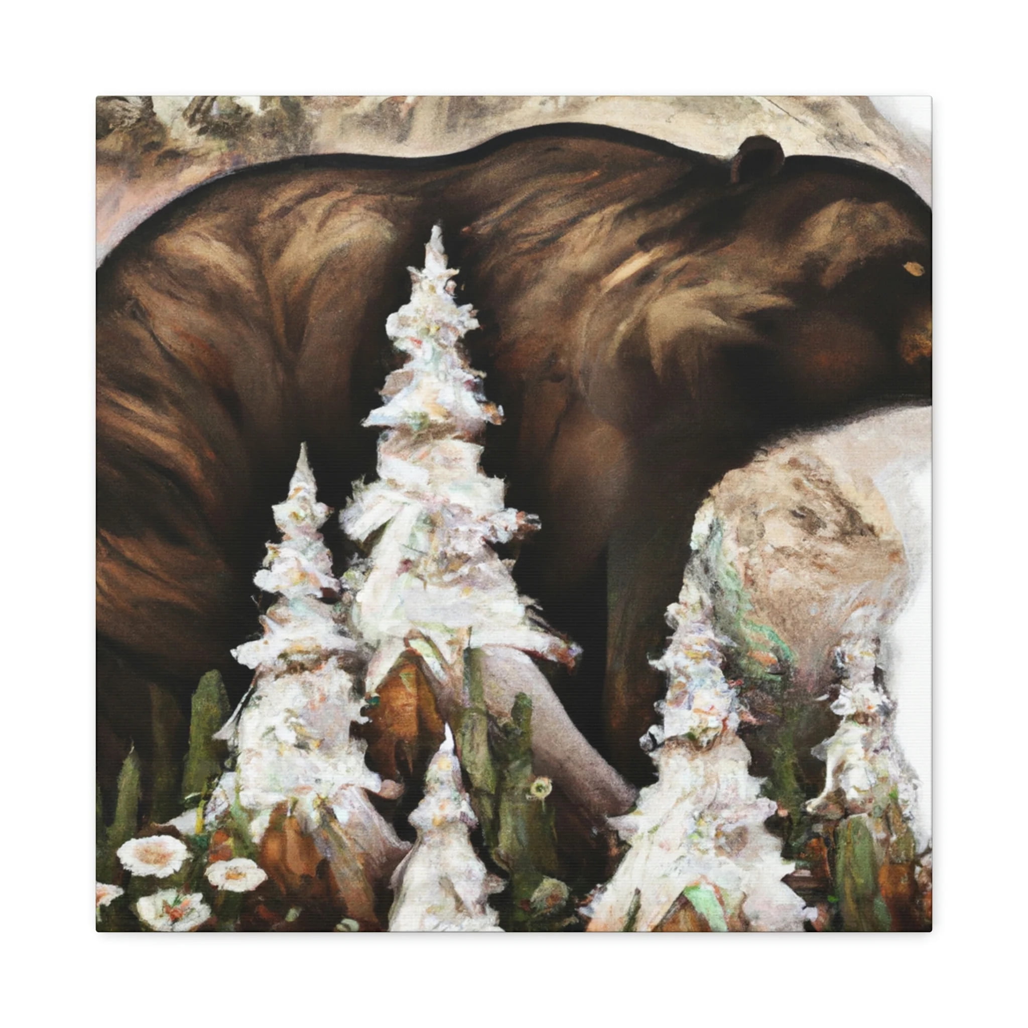 Brown Bear in Rococo - Canvas - Walmart.com