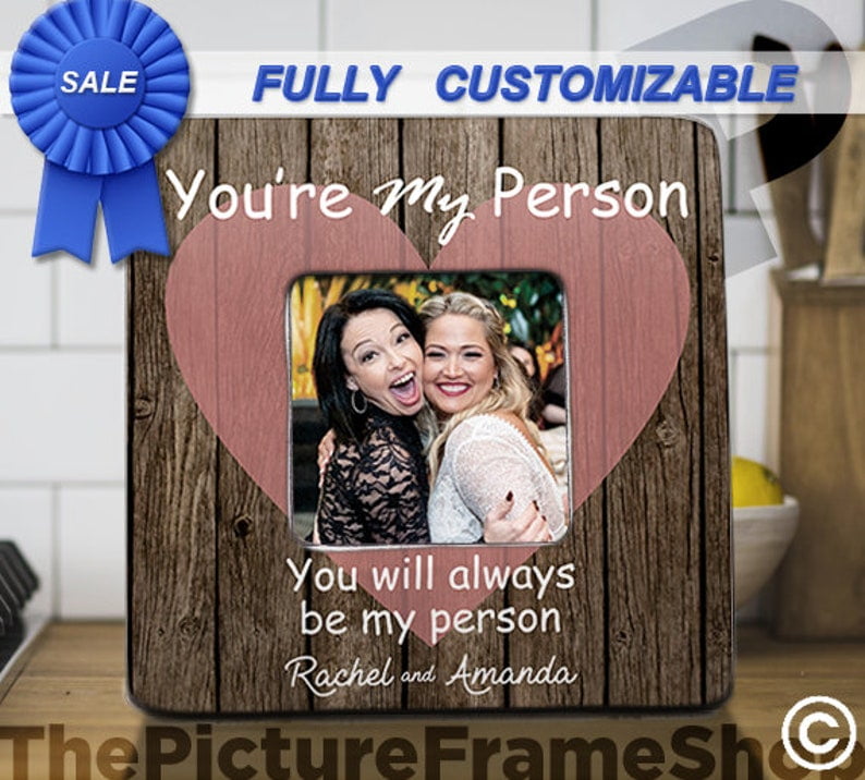 Friend Christmas Frame You're My Person, Best Friend Gift, Best Friend ...