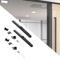 deevoka 2 Pieces Barn Door Mechanism 1 Way Operation with Hooks Hole ...