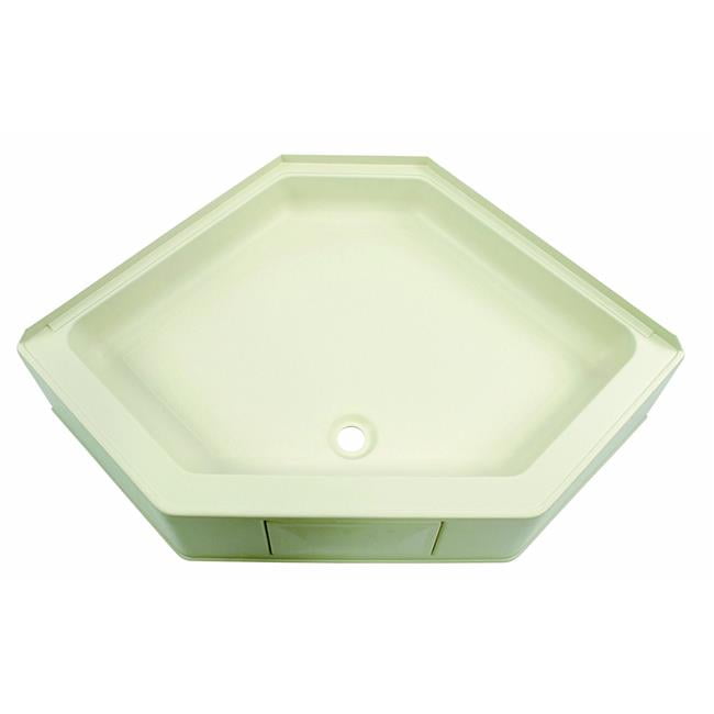 Lippert M6v 301242 Neo Angle Rv Shower Pan Center Drain Parchment Better Bath 34 X 34 In