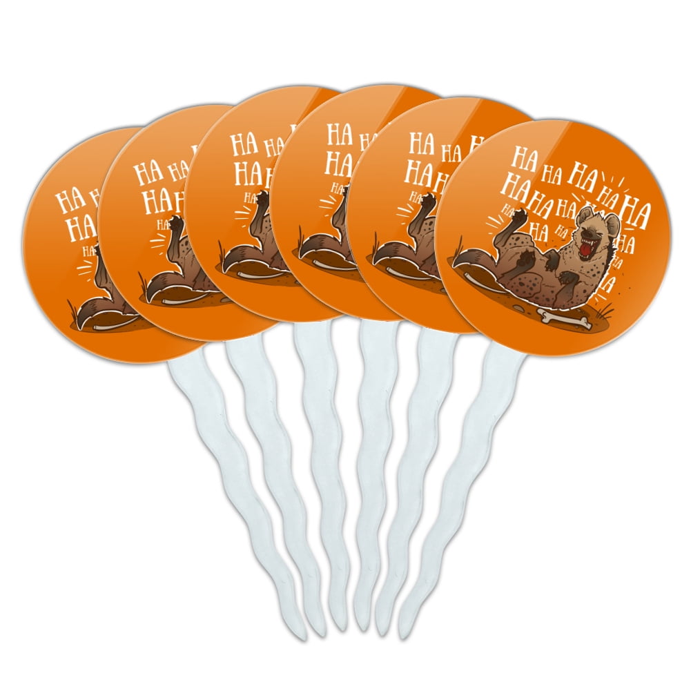 Laughing Hyena Cupcake Picks Toppers Decoration Set of 6 - Walmart.com