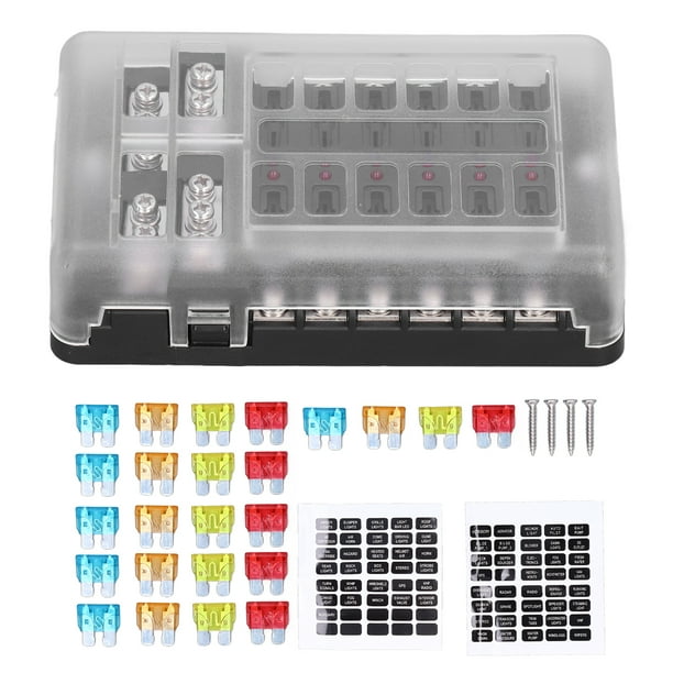 Fuse Block, Waterproof Fuses Box PBT Body Electrical Conductivity Quick ...