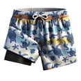 Boys Swim Trunks with Compression Liner Size 14-16Y Cool Marine Animals ...
