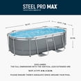 "Bestway 10'x6'7""x33"" Power Steel Oval Frame Pool for Adults, Deep ...