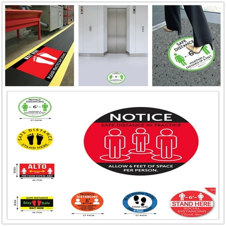 Stickers Indicates Queue Social Distance Series Crowd Control Floor ...