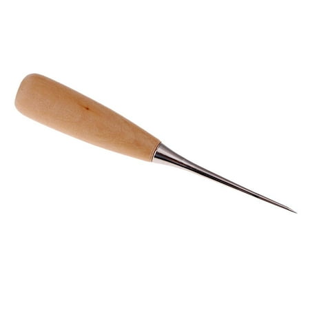 Wooden Handle Awl Leathercraft Stitching Awl Sewing Leather Tool DIY ...