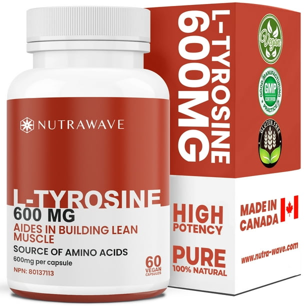 Nutrawave L-Tyrosine 1200mg – Cognitive & Focus Support Amino Acid – Unflavored – 60 Capsules ...