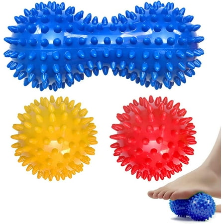 Set of 3 hedgehog ball set, foot massage balls, hedgehog ball massage ...
