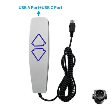4 Button 5 Pin Prong Hand Control Handset Remote with USB and Backlight ...