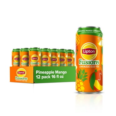 Lipton Fusions Iced Tea Strawberry Lemonade 16 fl oz Can - Walmart.com