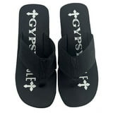 Gypsy Soule Platform Heel Thong Sandals, 3in Wedge Heel Comfort Soles ...
