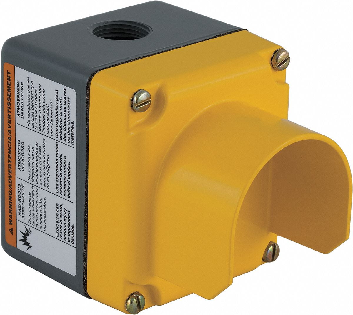 Schneider Electric Pushbutton Enclosure,30mm,1 Hole,Al 9001KYG1Y ...