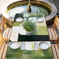 Abstract Geometric Fitted Rectangle Tablecloth 24" x 36" Watercolor ...