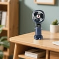 Portable Rechargeable Handheld Fan Powerful Airflow Whisper Quiet ...