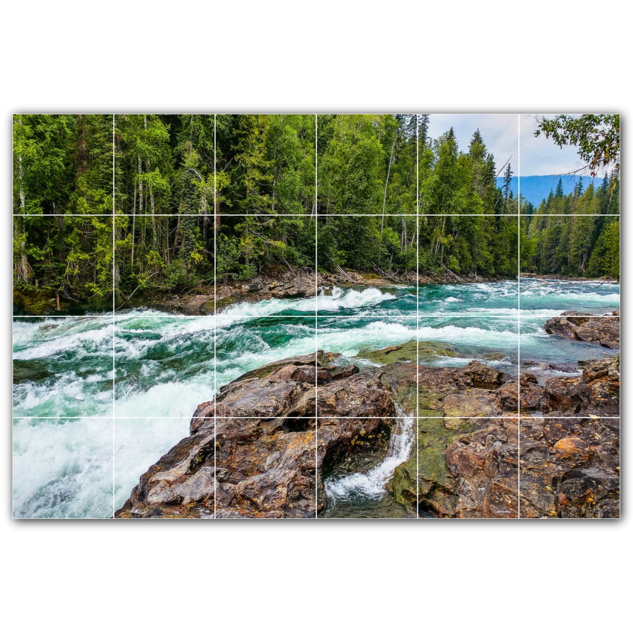 Picture-Tiles.com: River Ceramic Tile Wall Mural WAL500904-64XL. 72"W x ...