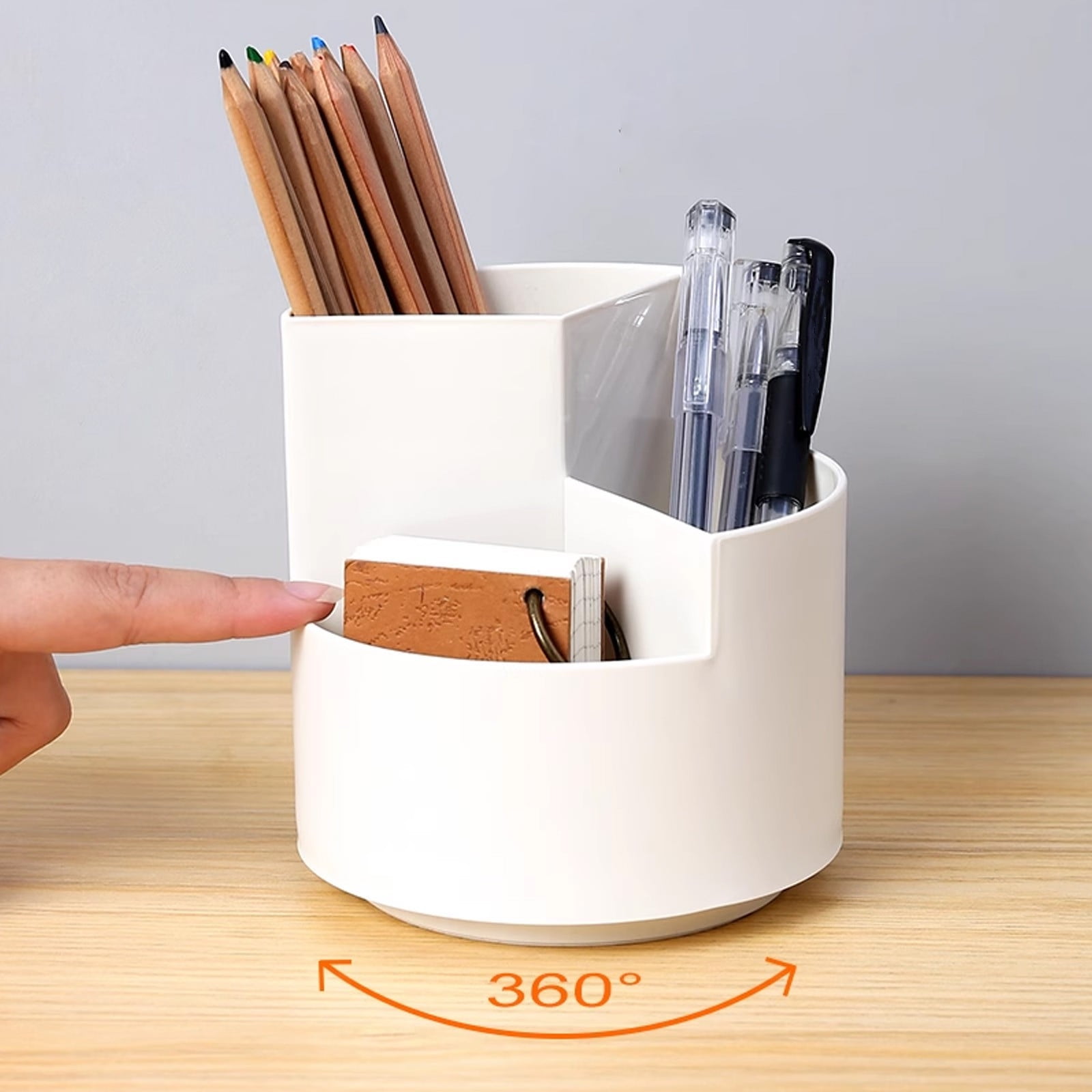 Click here for Fhbvt Desk Pencil Pen Organizer  3-Slot Rotating S... prices