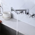 Pot Filler Faucet,Wall-Mount Folding Faucet Brass Double Joint Swivel ...