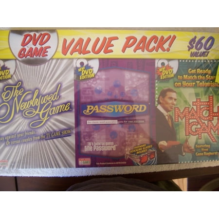 3 Pack of DVD Game Shows - Match Game, Newlywed Game, Password ...