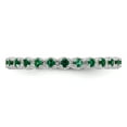 Sterling Silver Created Emerald Ring - Walmart.com