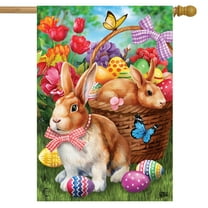 Briarwood Lane Bow Tie Easter Bunny House Flag - Walmart.com