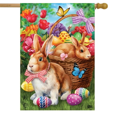 Briarwood Lane Bow Tie Easter Bunny House Flag - Walmart.com