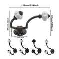 Black Vintage Ceramic Wall Hook, Antique Double Coat Hook for Hats ...