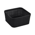 Simplify 6 Pack Plastic Organizing Storage Basket Set, Black - Walmart.com