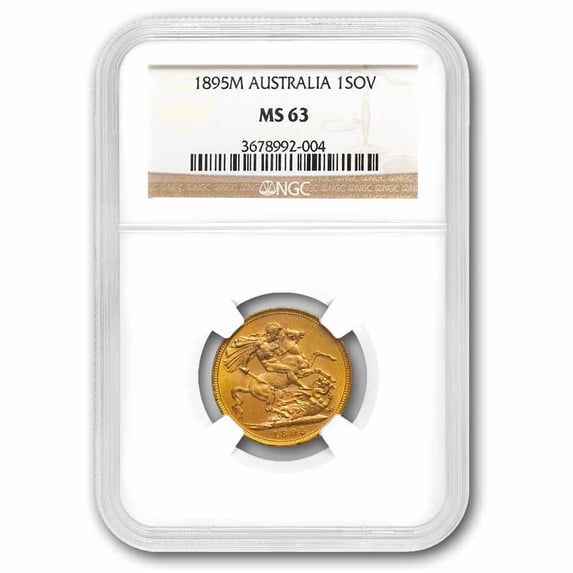 1895-M Australia Gold Sovereign Veil Head Victoria MS-63 NGC - Walmart.com