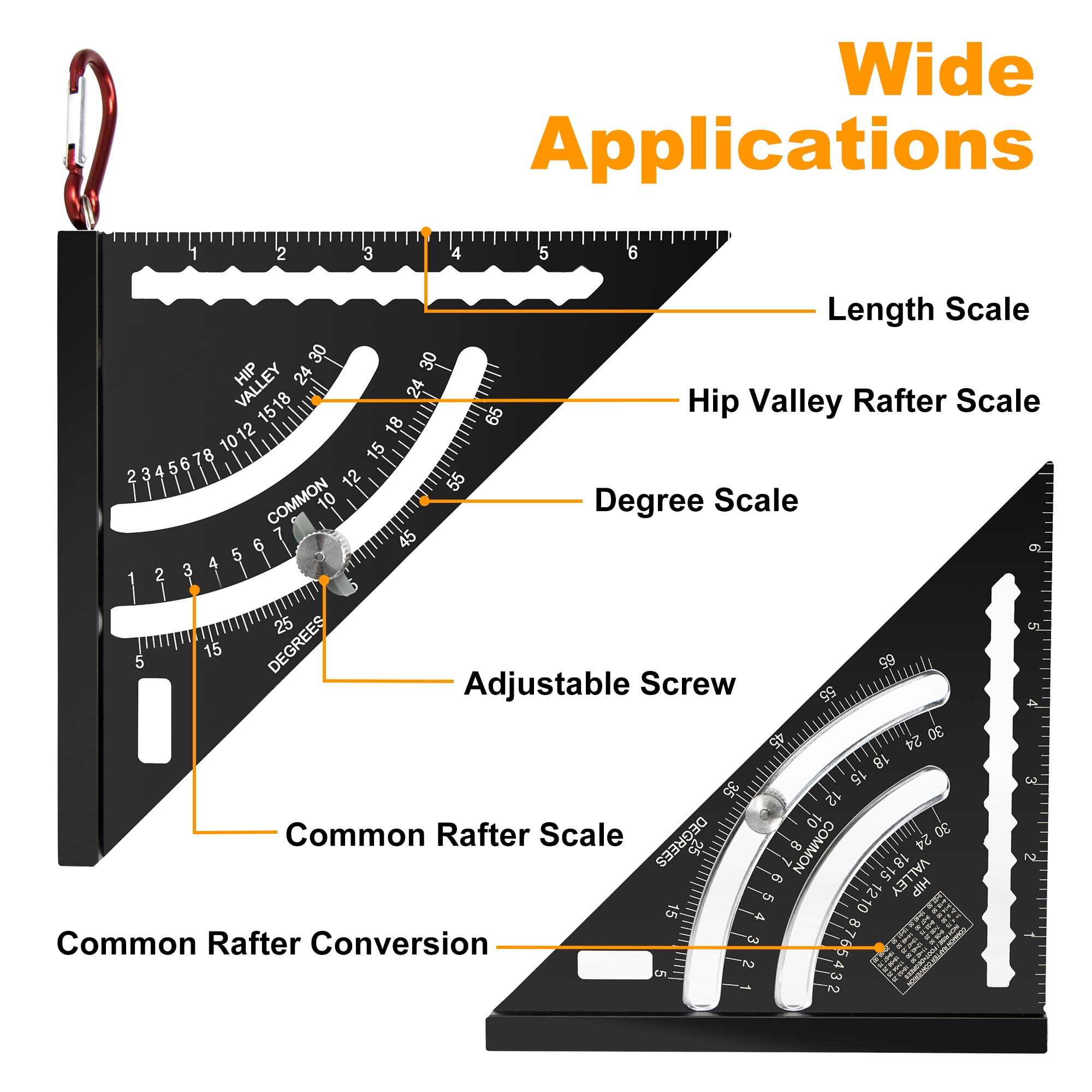 Buy Carpenter Square Woodworking square 7 inch framing Rafter Square ...