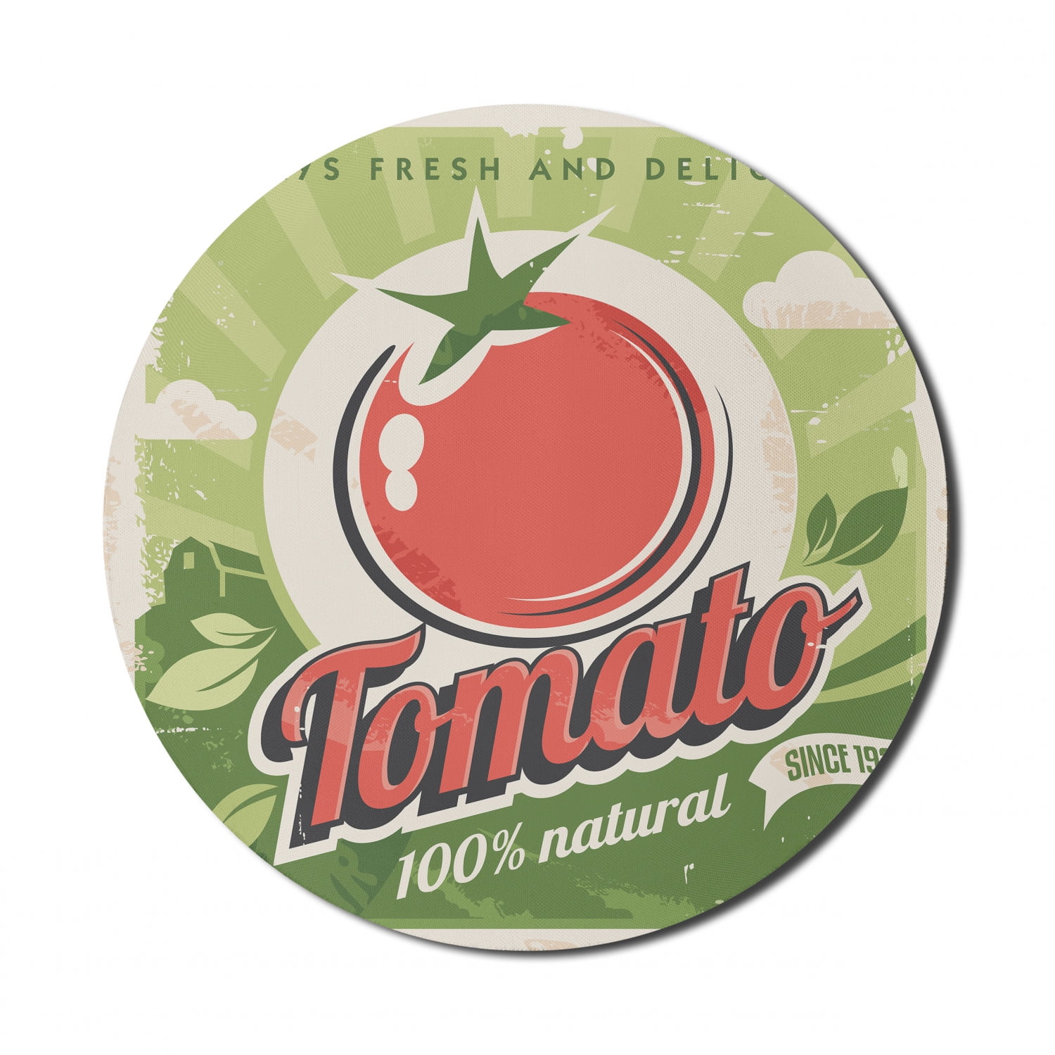 Vintage Mouse Pad for Computers, Retro Tomato Poster an Antique Paper ...