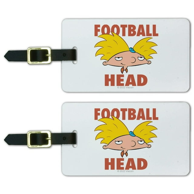 Hey Arnold! Football Head Luggage ID Tags Suitcase Carry-On Cards - Set ...
