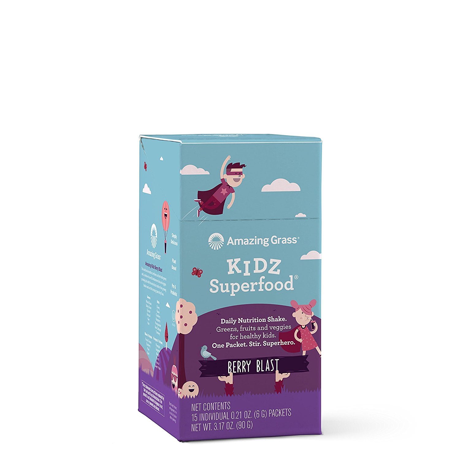 Amazing Grass Kidz Superfood Powder, Berry, 15 Packets - Walmart.com