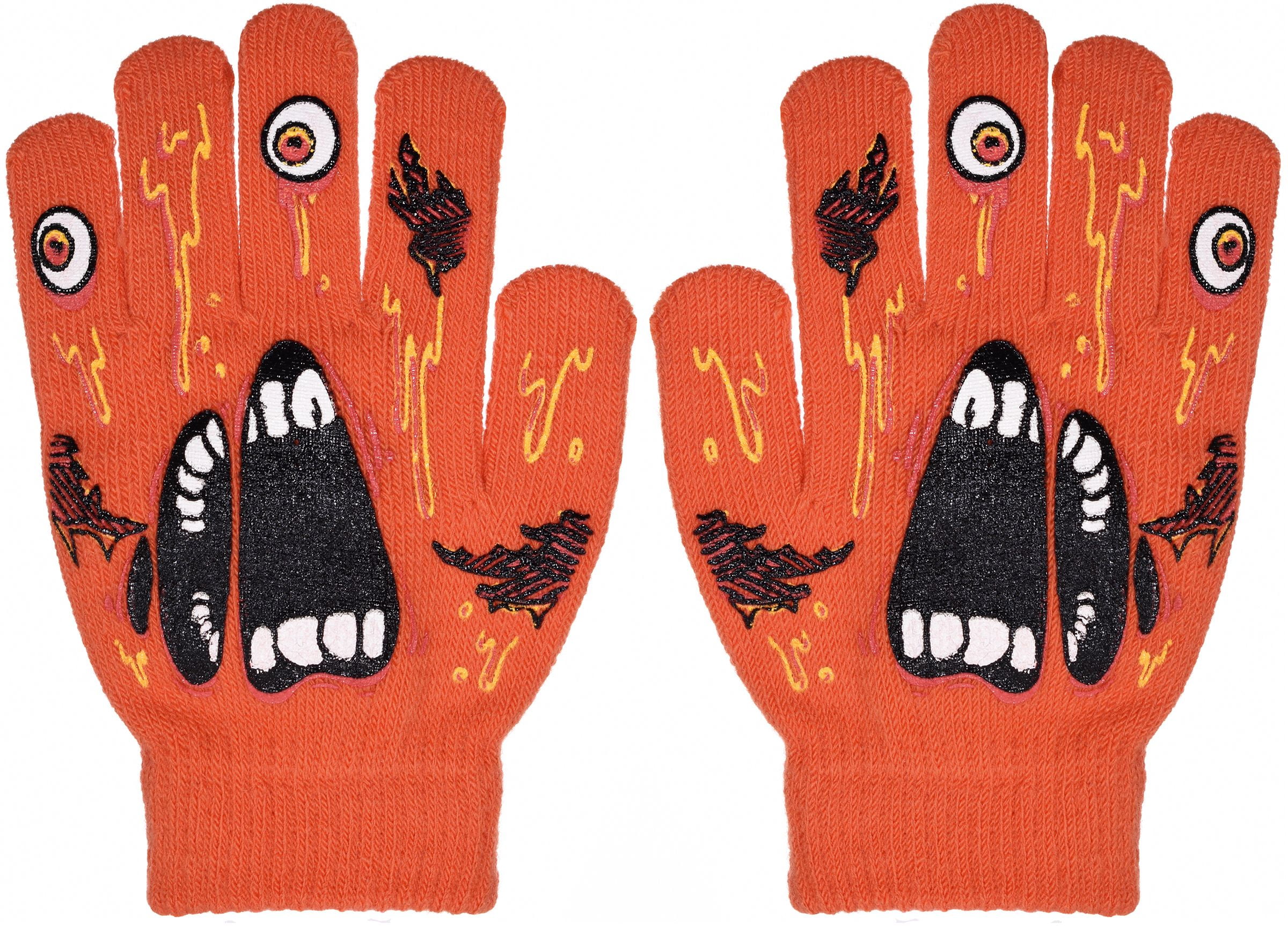 Boys Scary Skeleton & Monster Knit Glove Sets in 12 Creepy Styles and ...