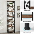 Tribesigns 6-Tier Shelf; 75'' Tall Bookcase; Heavy-Duty Frame; Ideal ...