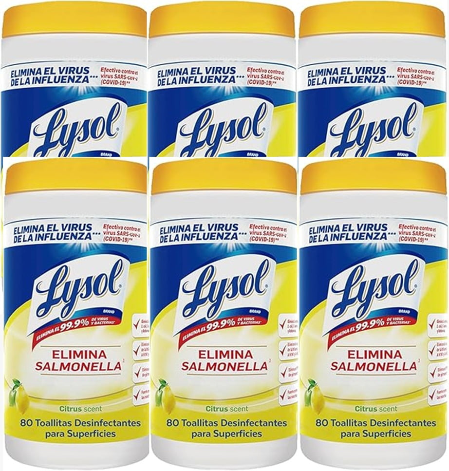 Lysol Toallitas Desinfectantes para Superficies, Aroma Citrus Caja con ... Lysol Toallitas Desinfectantes para Superficies, Aroma Citrus Caja con ...