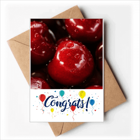 Temperate Red Fruits Picture Cherry Wedding Cards Congratulations ...