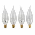 Generic 4 Pc Clear 40W 120V Flame Tip Incandescent Candelabra Light ...
