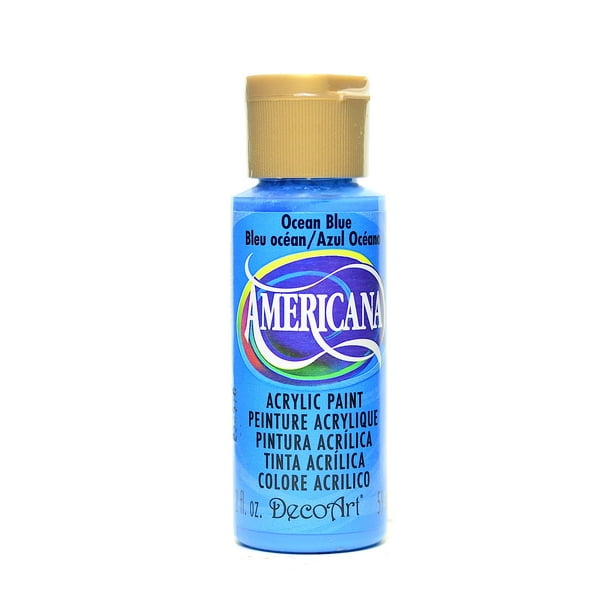 Americana Acrylic Paints ocean blue, 2 oz. (pack of 8) - Walmart.com ...