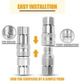 2 Sets 1/2" NPT Flat Face Hydraulic Quick Connect Coupler/Coupling Set ...