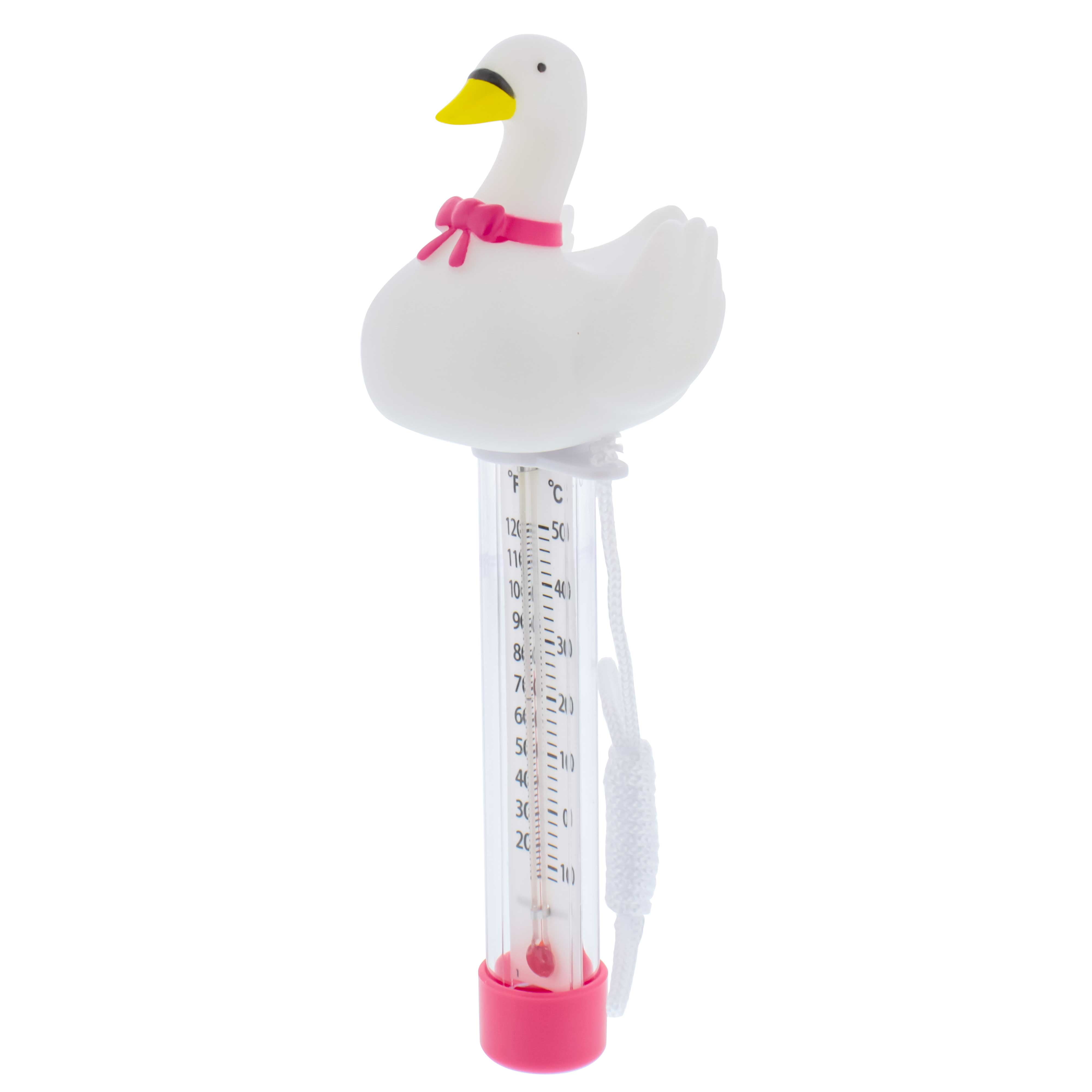 U.S. Pool Supply Floating Princess Swan Thermometer - Easy to Read ...