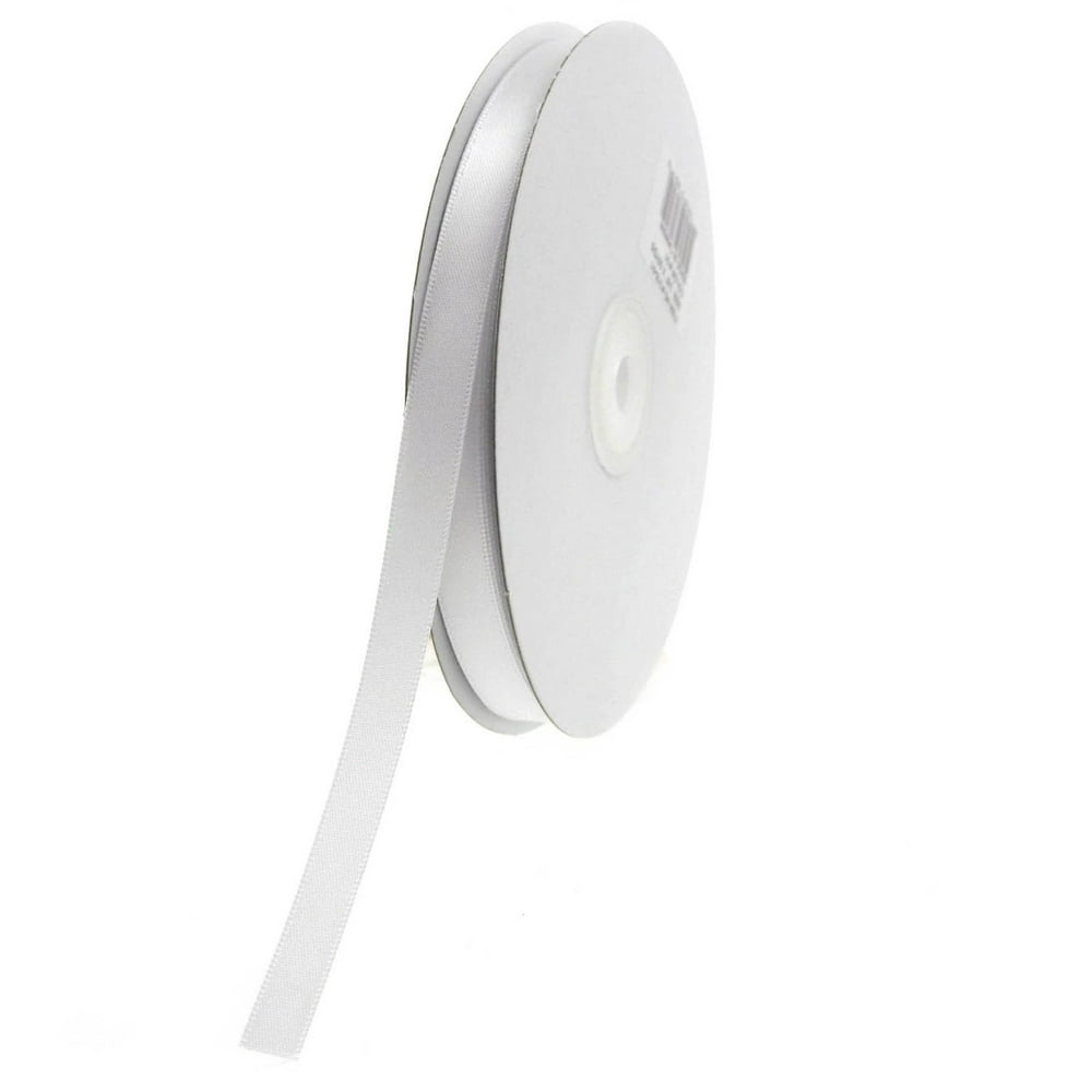 Double Faced Satin Ribbon, 3/8-inch, 50-yard, White - Walmart.com ...