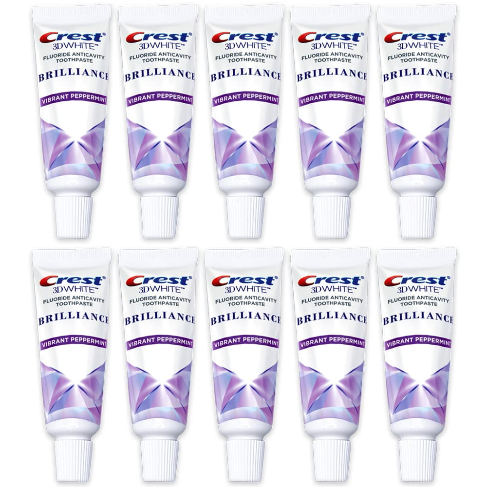 Crest 3D White Brilliance Toothpaste, Vibrant Peppermint, Travel Size 0 ...