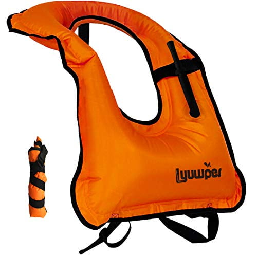 Lyuwpes Snorkel Vest Inflatable Adult Snorkeling Jackets Free Diving ...