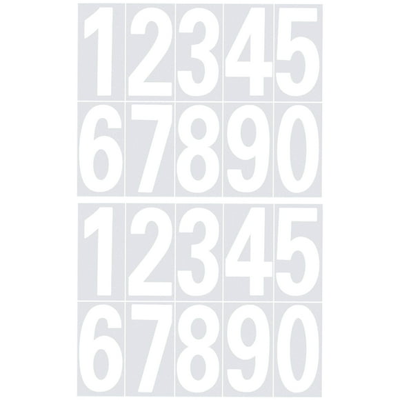 Reflective Numbers Stickers