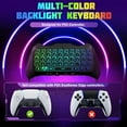 Timovo Multi Color Rgb Backlight Keyboard For Ps5 Controller Wireless Keypad Chatpad For